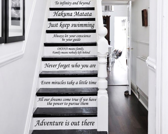 Stair Decals Quotes Stairway Decals Quote Vinyl Stickers Lettering in ...