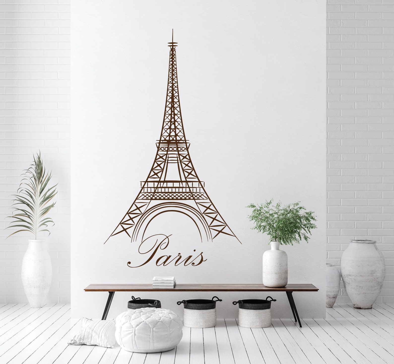 Eiffel Tower Wall Decal Vinyl Stickers Decals Art Home Decor - Etsy