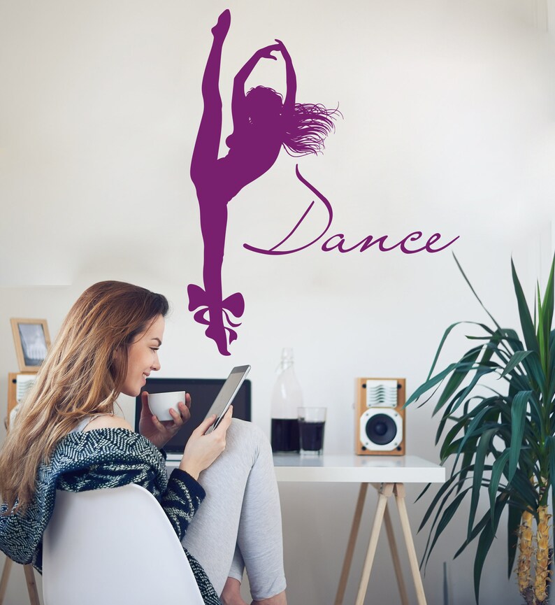 Dance Wall Decal Vinyl Sticker Decals Ballet Dancing Ballerina - Etsy