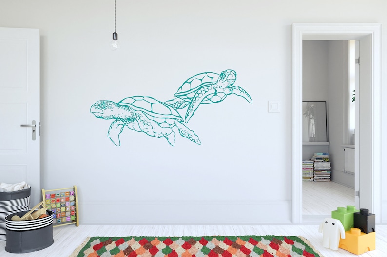 Turtle Wall Decal Vinyl Sticker Decals Tortoise Tortoiseshell - Etsy