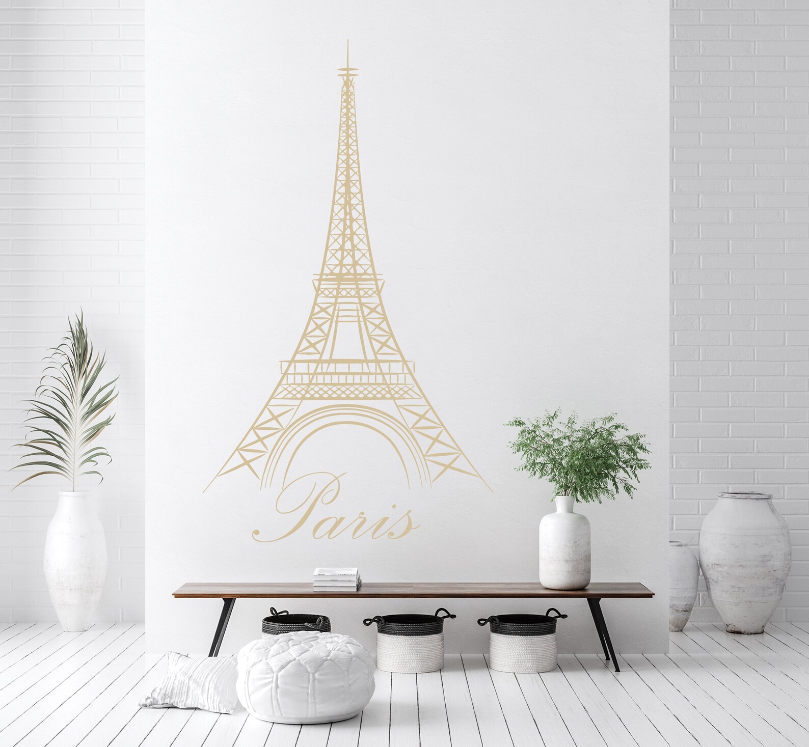 Eiffel Tower Wall Decal Vinyl Stickers Decals Art Home Decor - Etsy