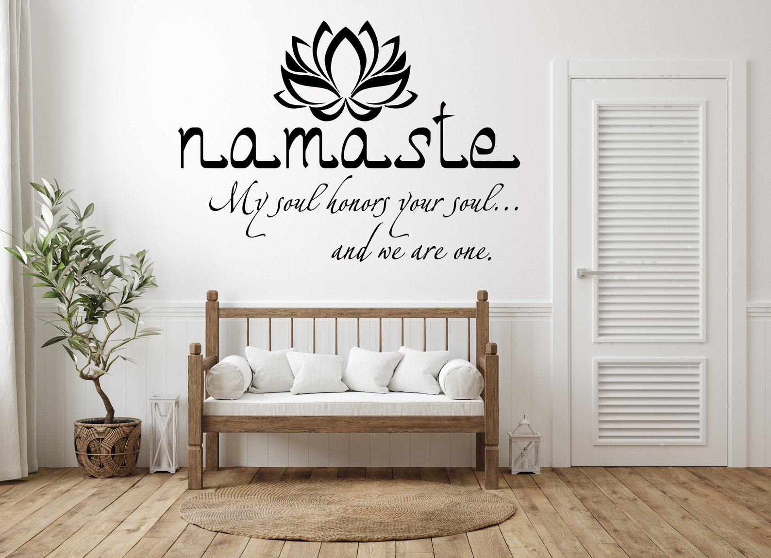 Namaste Wall Decal Quote Vinyl Sticker Decals Quotes Buddha - Etsy