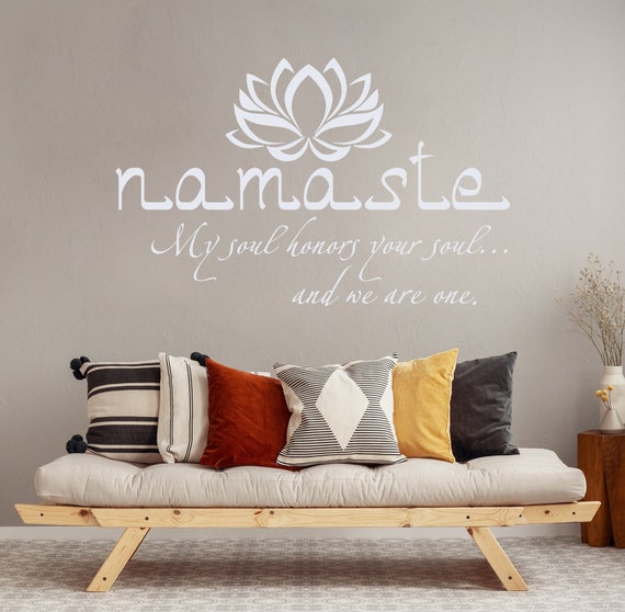 Namaste Wall Decal Quote Vinyl Sticker Decals Quotes Buddha - Etsy
