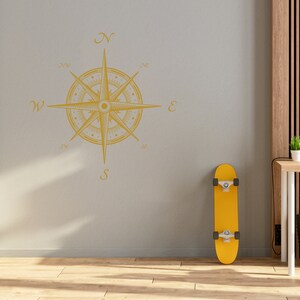 Compass Wall Decal Nautical Compass Rose Navigate Vinyl Sticker Decals ...