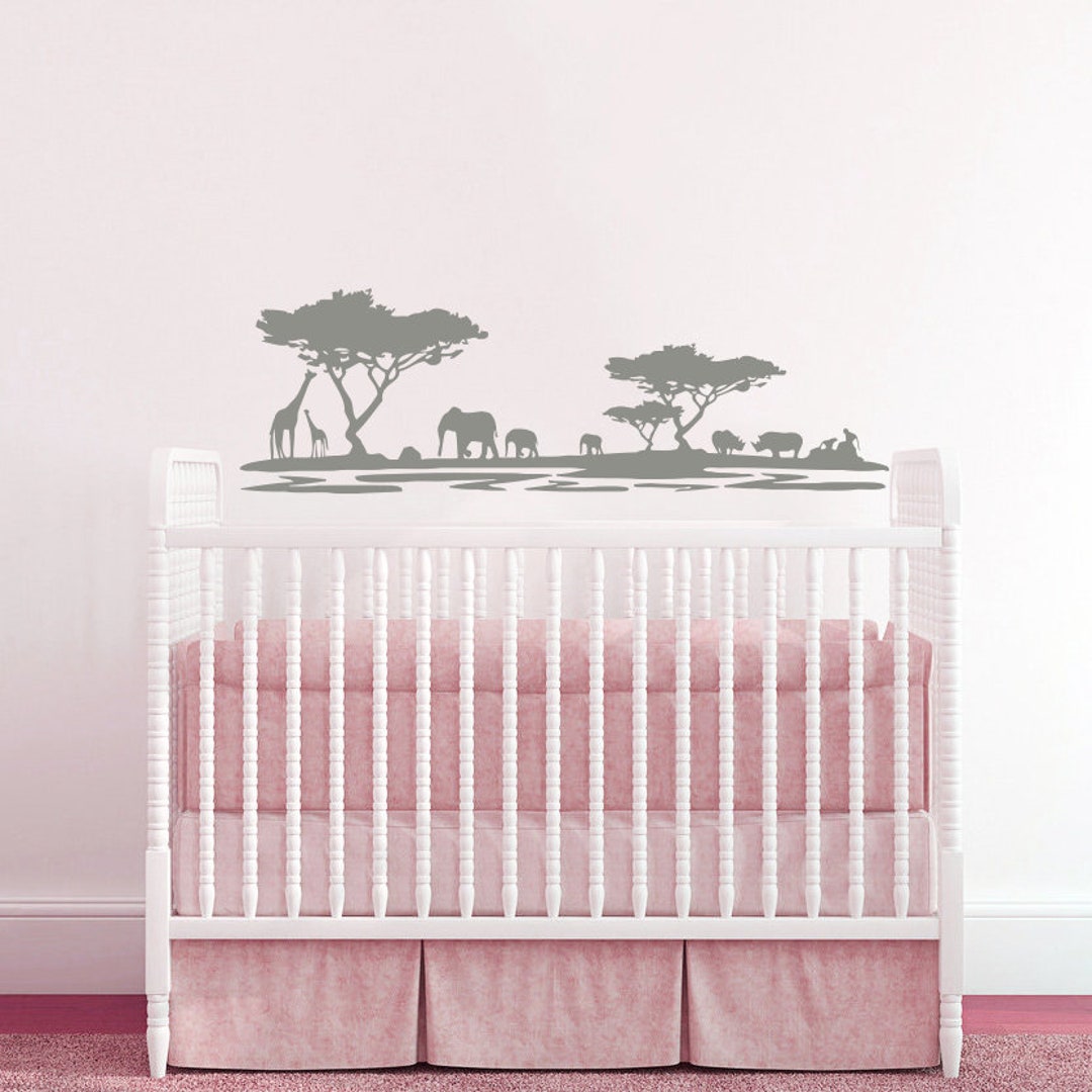Safari Wall Decal Vinyl Stickers Decals Home Decor Animal Wall - Etsy