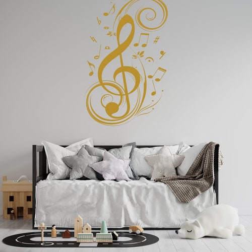 Musical Notes Vinyl Wall Decal Sticker for Wall Music Art - Etsy