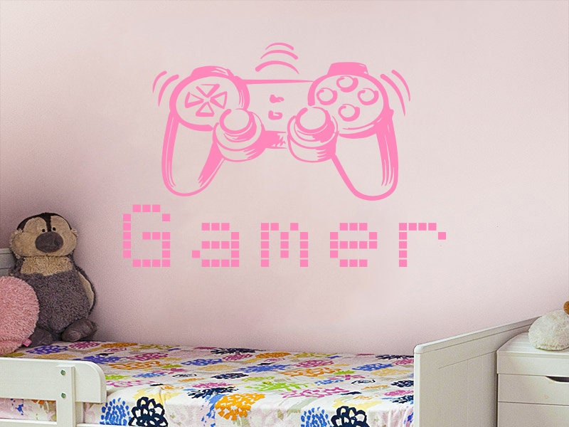 Gamer Wall Decal Vinyl Sticker Decals Game Controllers Gaming - Etsy