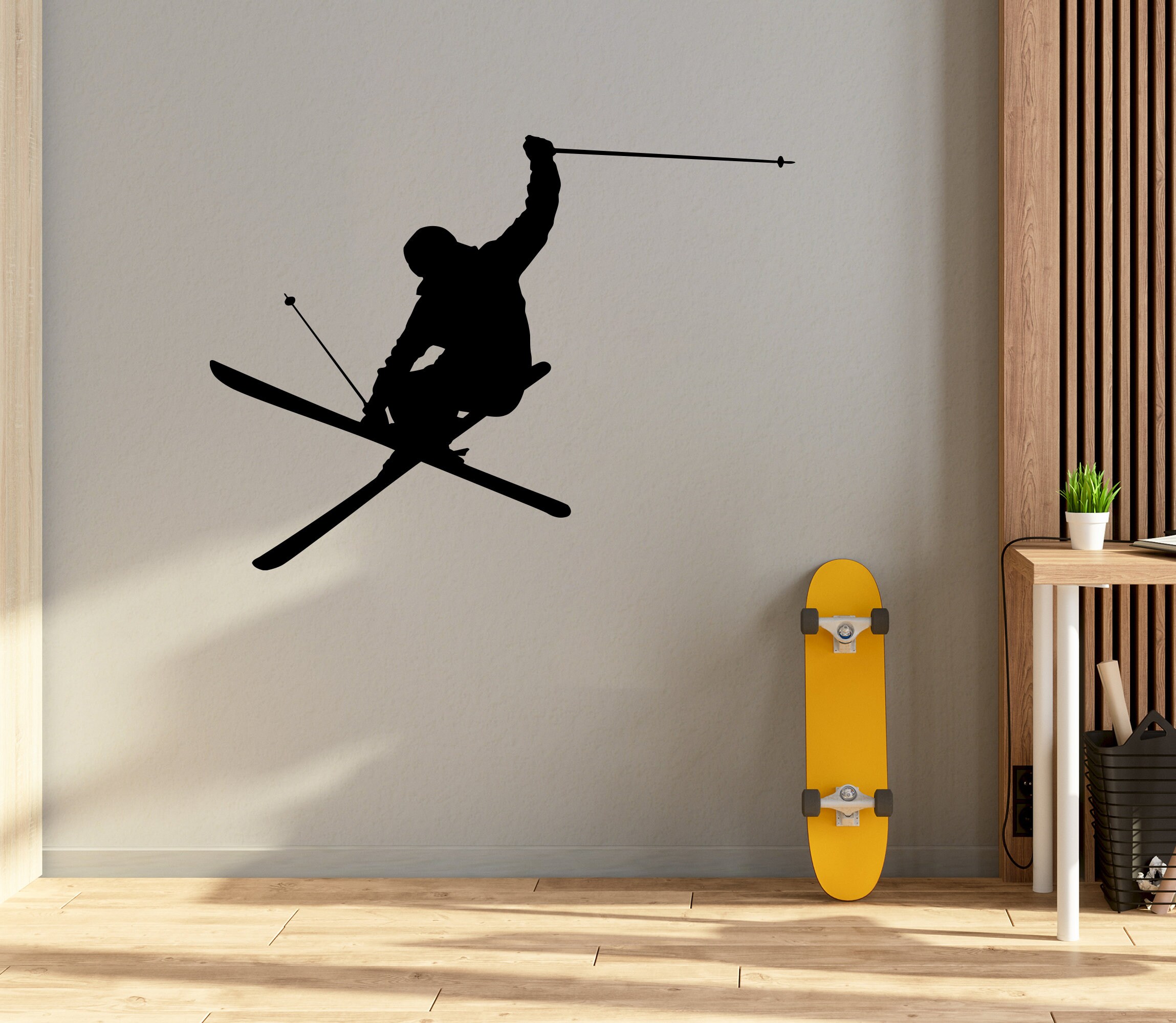 Downhill Skiing Wall Decal Vinyl Stickers Decals Home Decor - Etsy