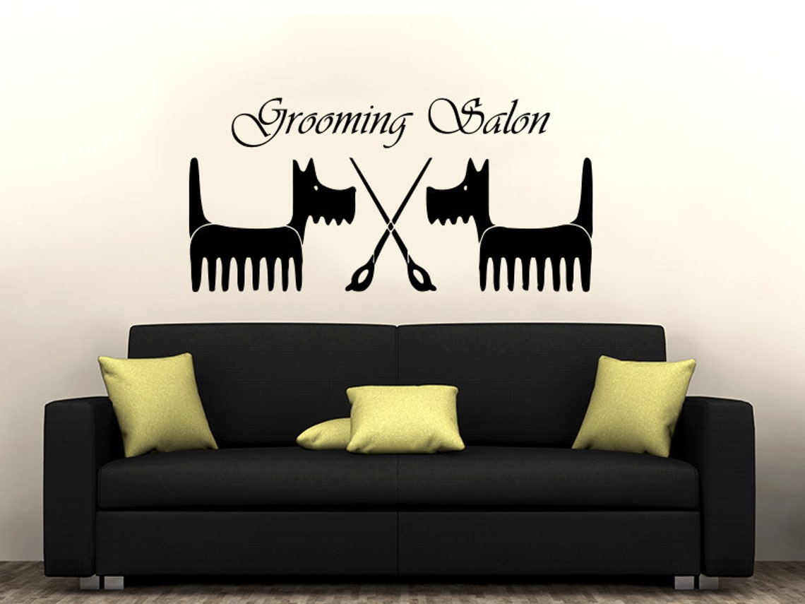 Grooming Salon Wall Decal Vinyl Sticker Decals Pet Shop Decor | Etsy