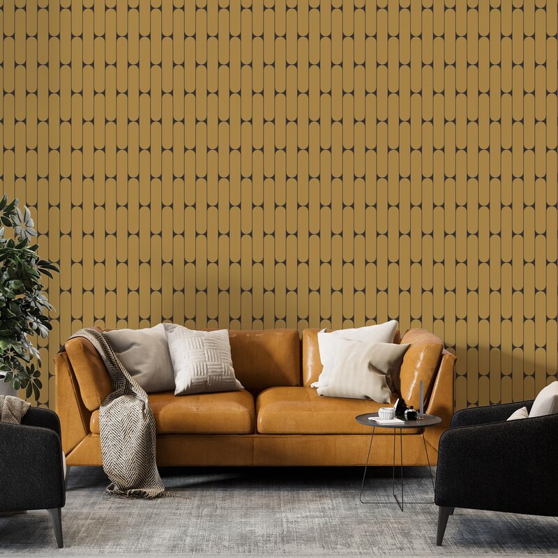 Mustard Wallpaper - Etsy