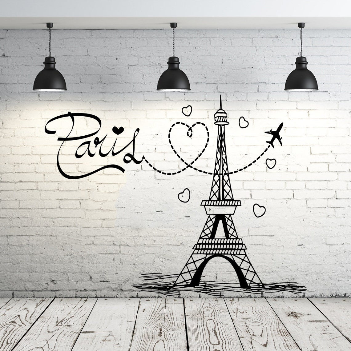 Eiffel Tower Wall Decal Vinyl Stickers Decals Art Home Decor | Etsy