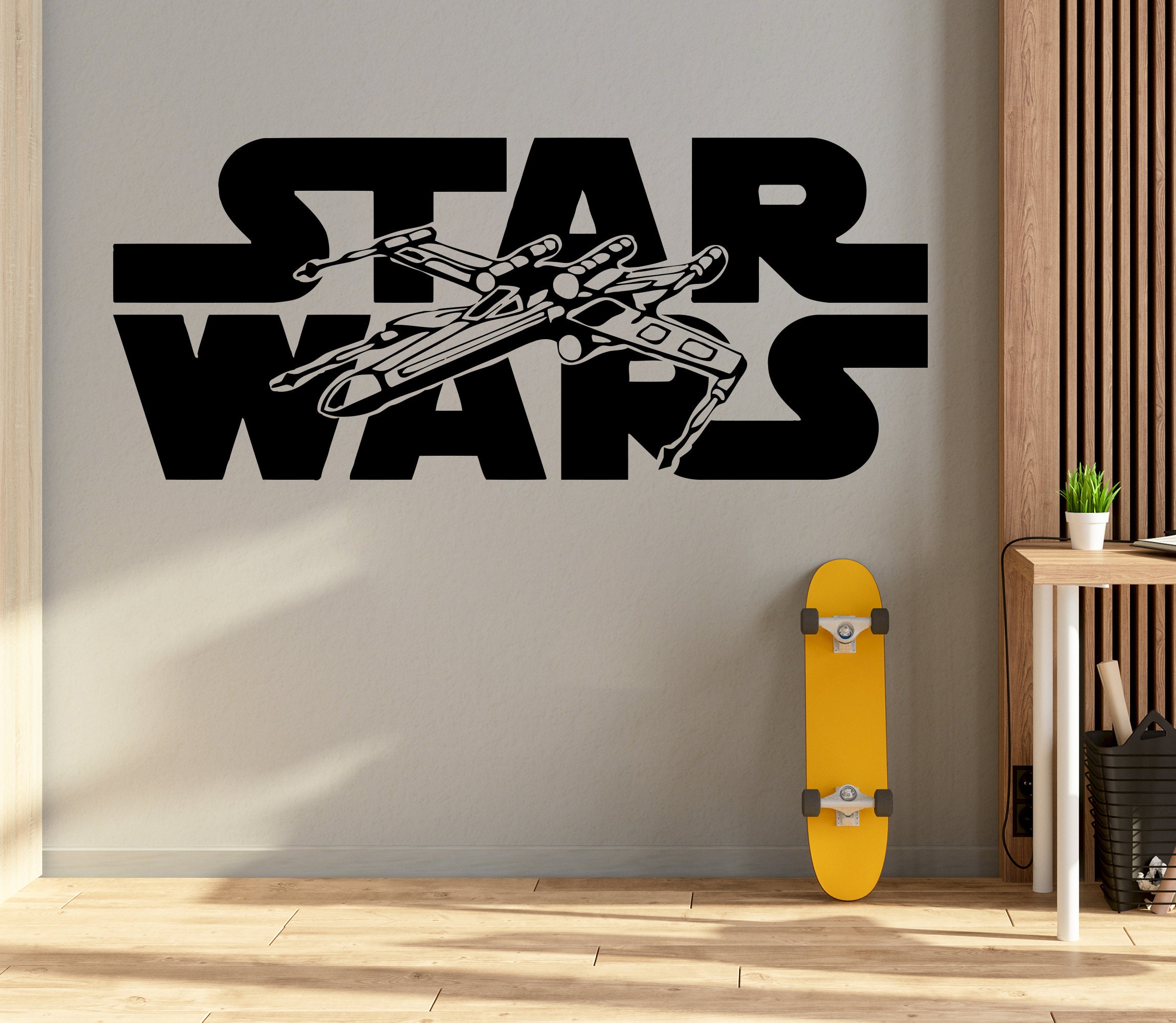 Xwing Wall Decal Vinyl Sticker Decals Star Wars Logo X-wing - Etsy