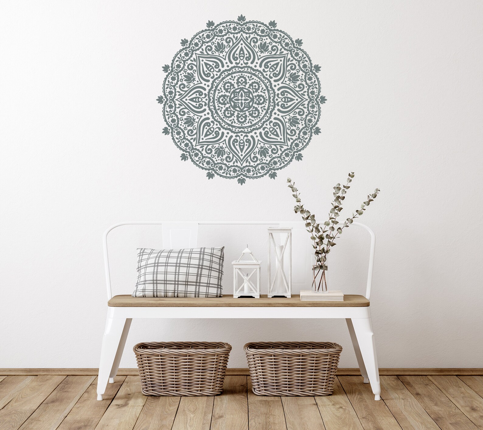 Mandala Wall Decal Yoga Studio Vinyl Sticker Decals Ornament - Etsy