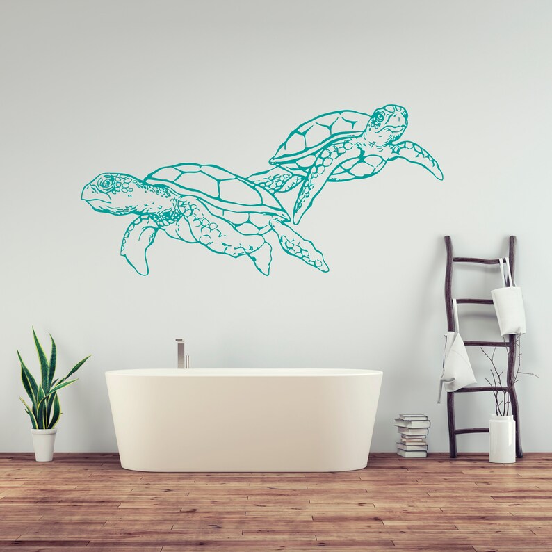Turtle Wall Decal Vinyl Sticker Decals Tortoise Tortoiseshell - Etsy