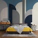 Modern Blue Arch Wall Mural – Geometric Abstract Wallpaper ...