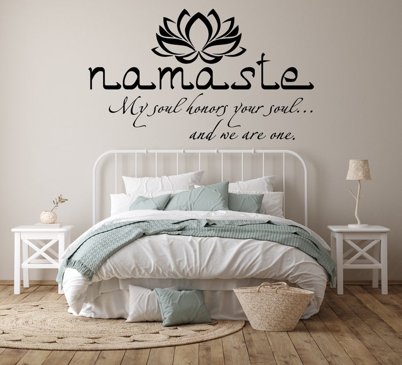 Namaste Wall Decal Quote Vinyl Sticker Decals Quotes Buddha - Etsy
