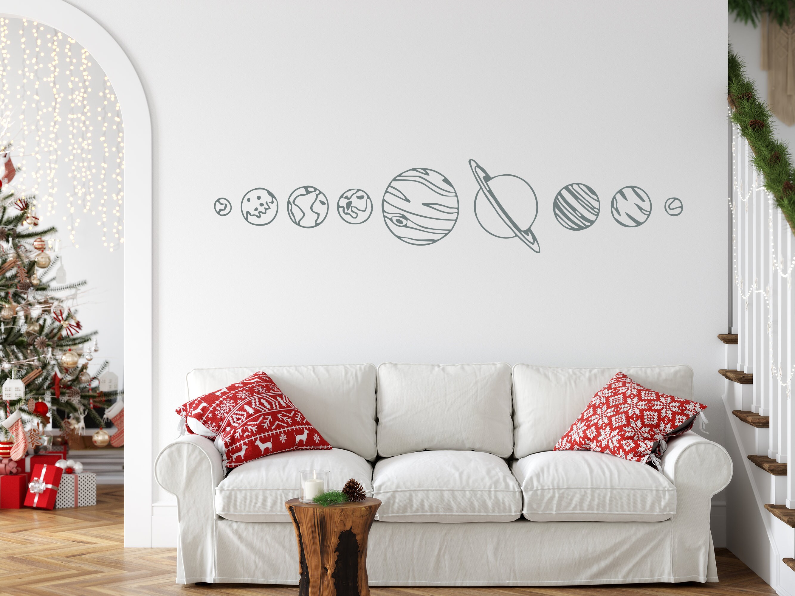 Solar System Wall Decal Space Vinyl Stickers Science - Etsy UK