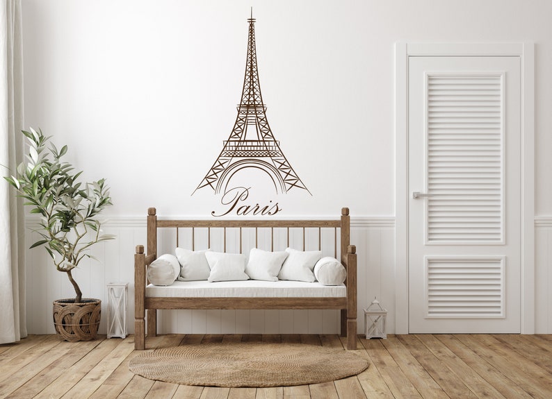 Eiffel Tower Wall Decal Vinyl Stickers Decals Art Home Decor - Etsy