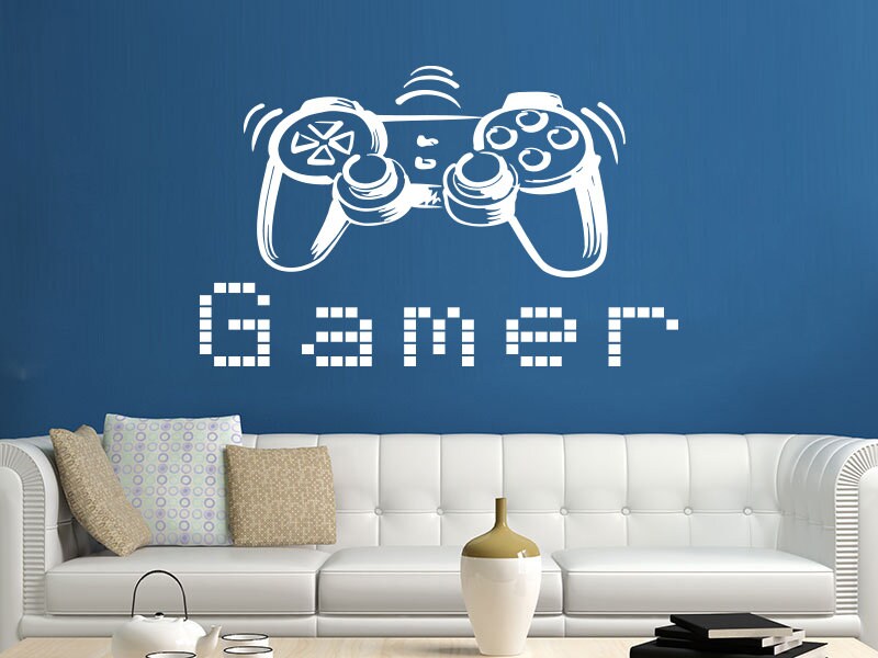 Gamer Wall Decal Vinyl Sticker Decals Game Controllers Gaming - Etsy