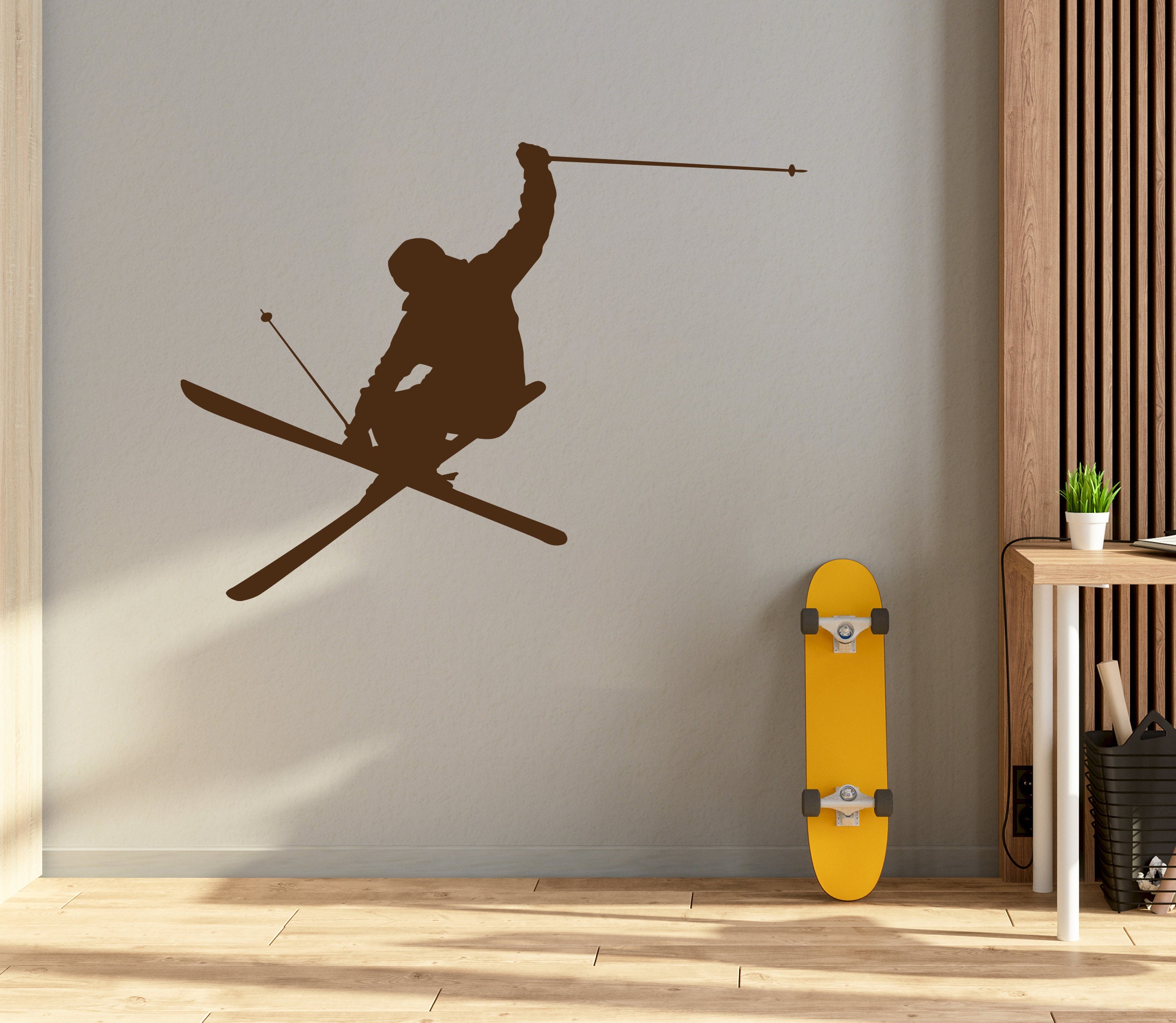 Downhill Skiing Wall Decal Vinyl Stickers Decals Home Decor - Etsy