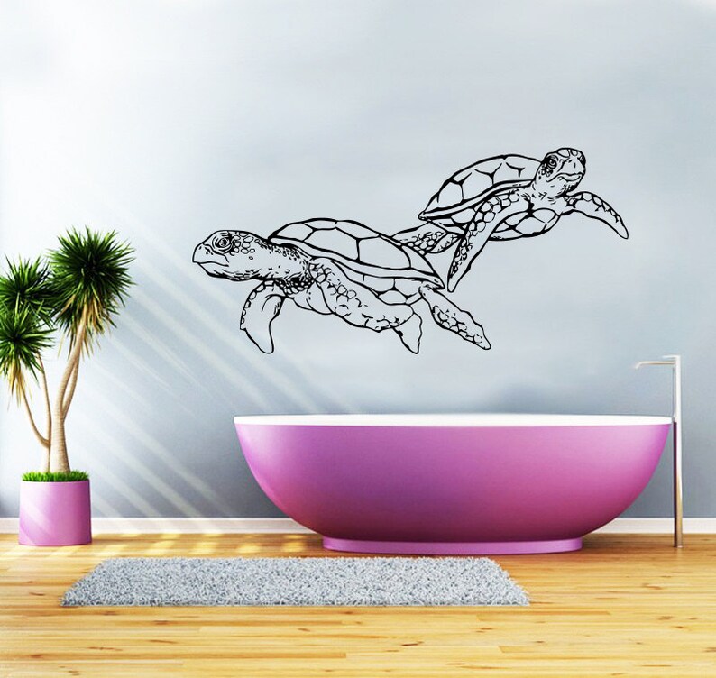 Turtle Wall Decal Vinyl Sticker Decals Tortoise Tortoiseshell - Etsy