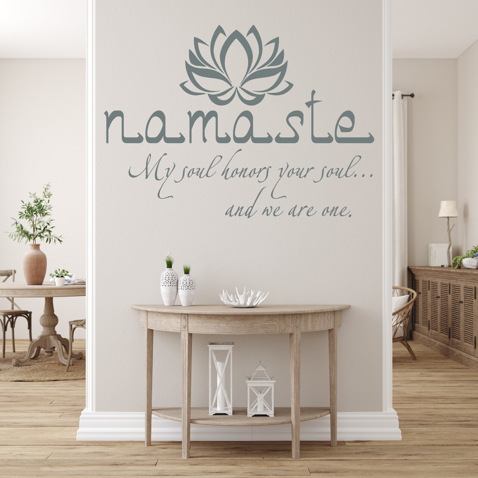 Namaste Wall Decal Quote Vinyl Sticker Decals Quotes Buddha - Etsy