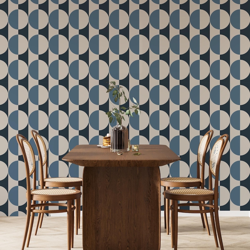 Vintage Circles Wallpaper - Etsy