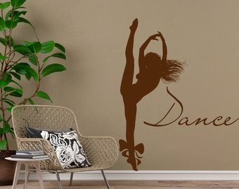 Gymnastics Vinyl Decal Stickers Set of 3 Dancers Wall Decals - Etsy