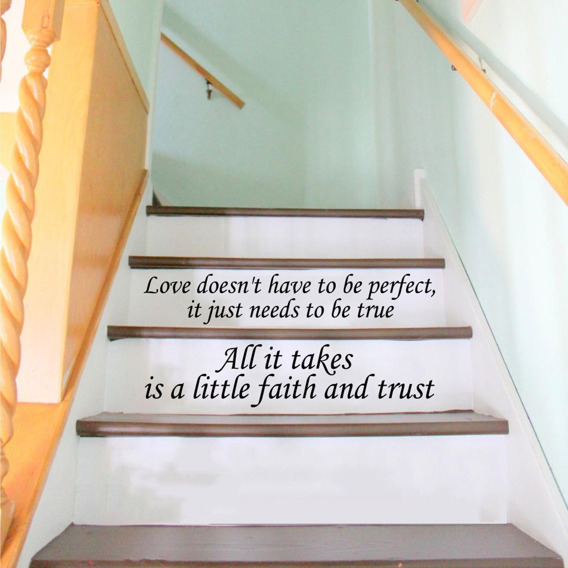 Stair Decals Quotes Stairway Decals Quote 13 Steps Vinyl | Etsy UK