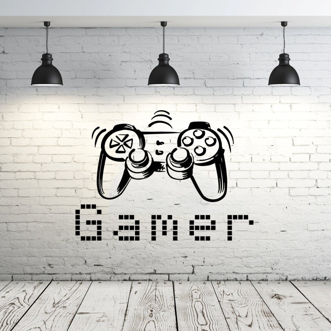 Gamer Wall Decal Vinyl Sticker Decals Game Controllers Gaming - Etsy