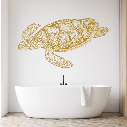Turtle Wall Decal Vinyl Sticker Decals Tortoise Tortoiseshell - Etsy