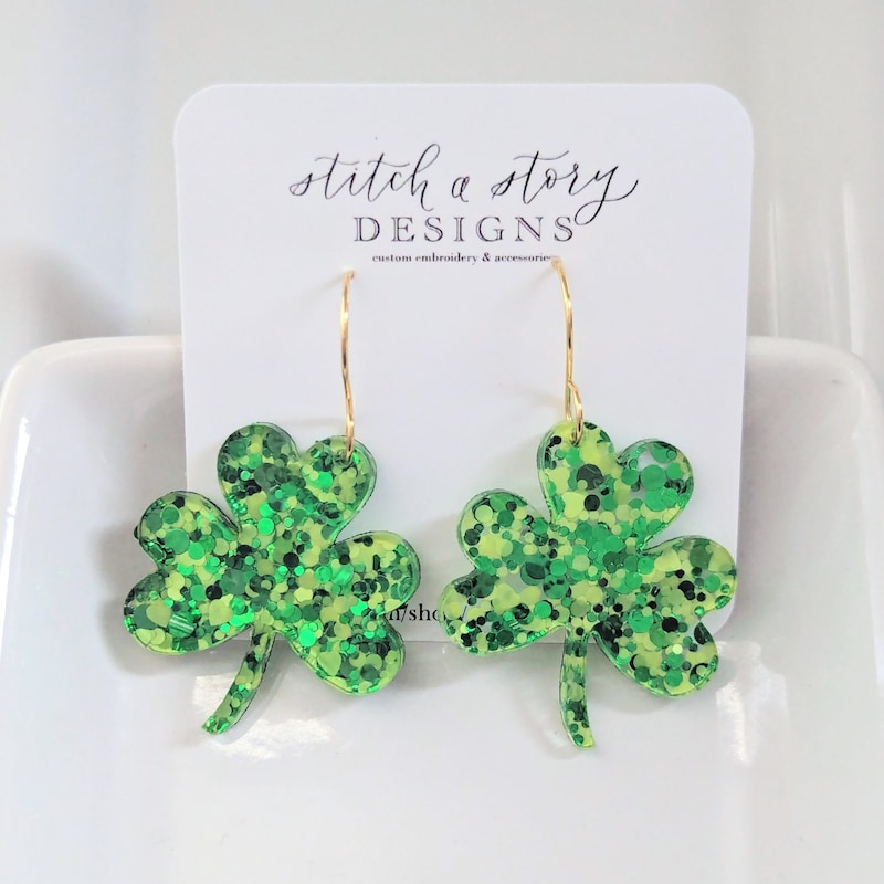 Shamrock Earrings - Etsy
