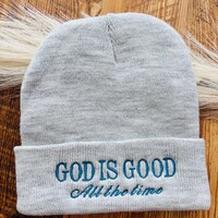 FAITH OVER FEAR - Organic Ribbed Beanie, Beanie Hat Jesus, God's Wear ...