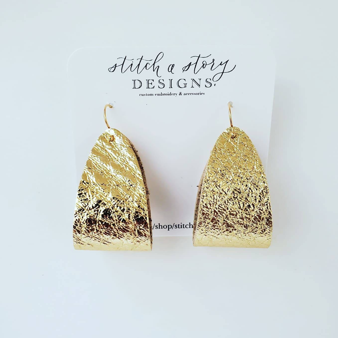 Leather Loop Earring Leather Hoop Earring Leather Earrings - Etsy