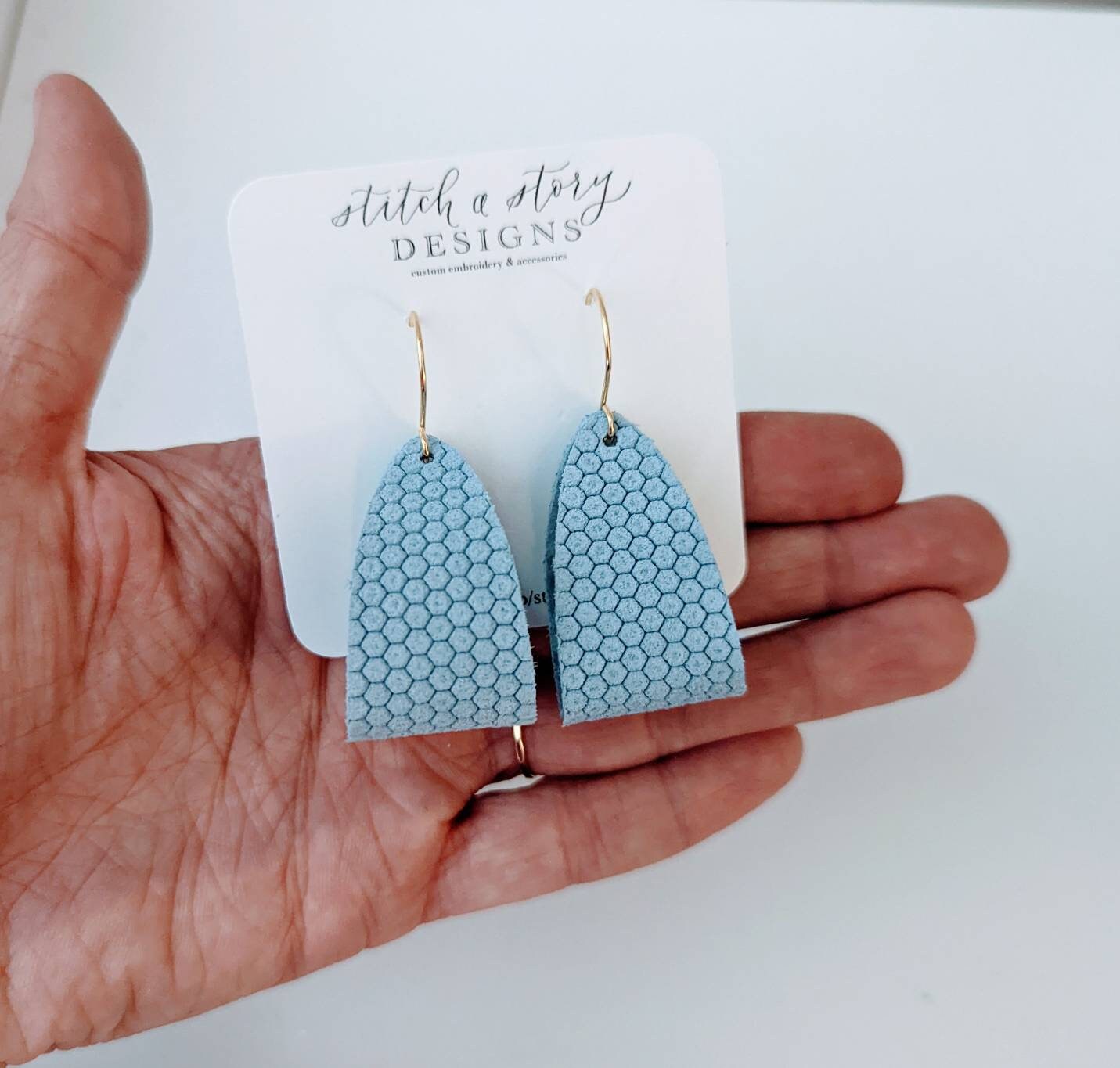 Leather Loop Earring Leather Hoop Earring Leather Earrings - Etsy