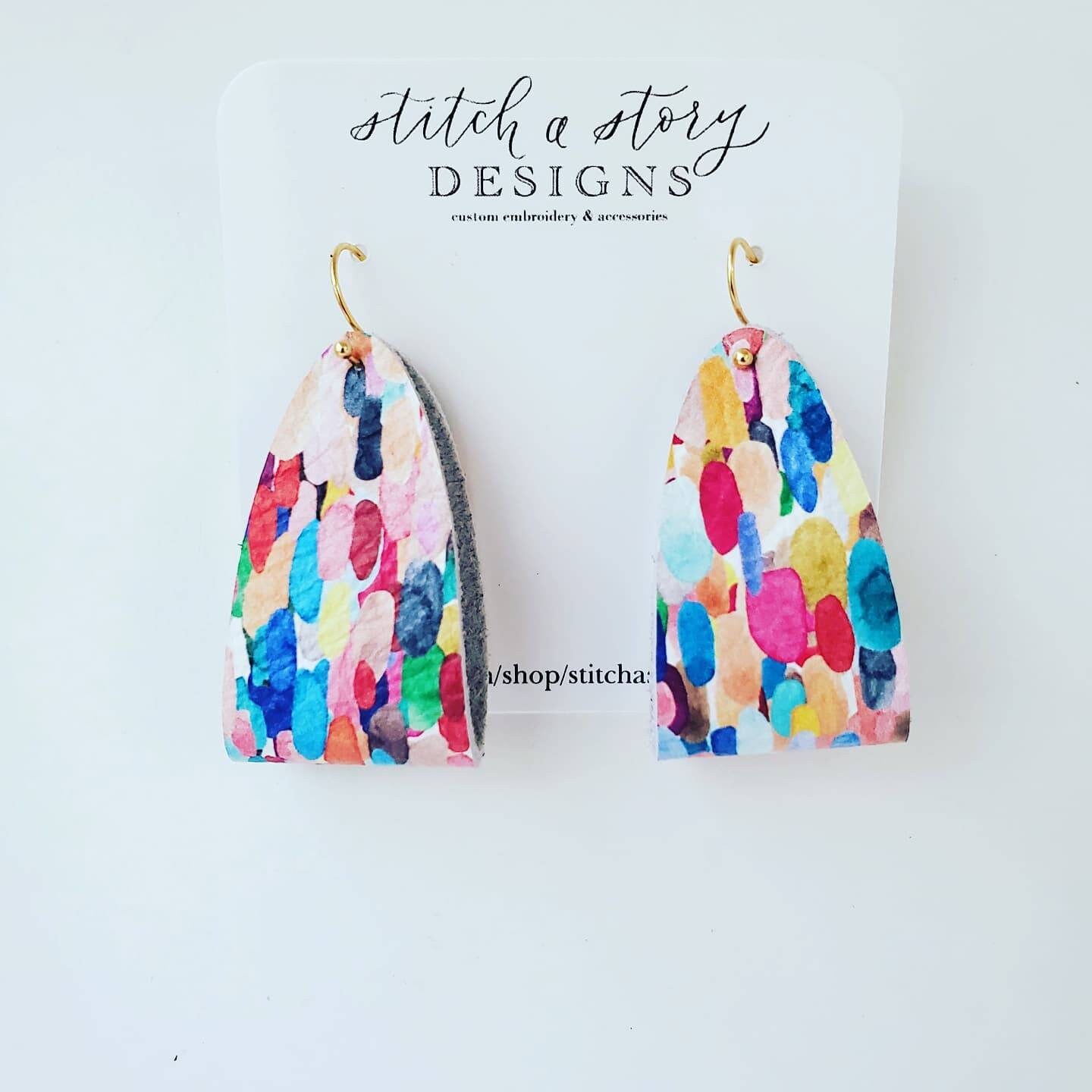 Leather Loop Earring Leather Hoop Earring Leather Earrings - Etsy