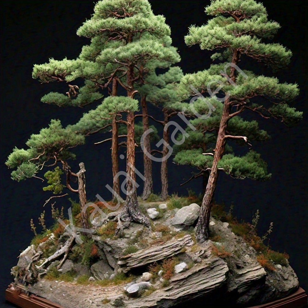 Realistic Diorama Miniature Trees and Beautiful Rock Formations ...