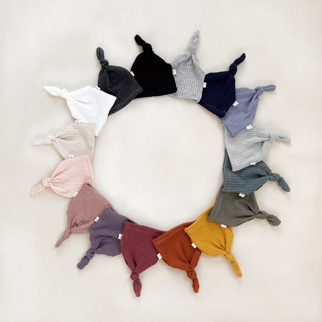 Baby Top Knot Hats Newborn Hospital Hat Knotted Hat Neutral - Etsy