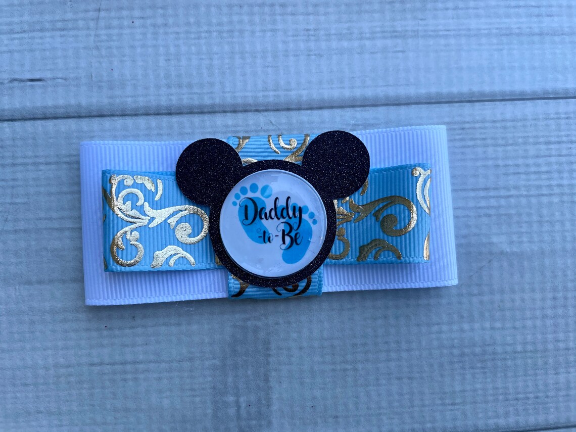Mickey Mouse Maternity Sash Blue Mickey Mouse Baby Shower Sash | Etsy