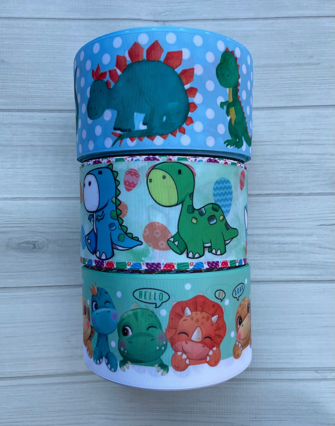 3" Dinosaur Grosgrain Ribbon ,3 Yards Dinosaur Ribbon - Etsy