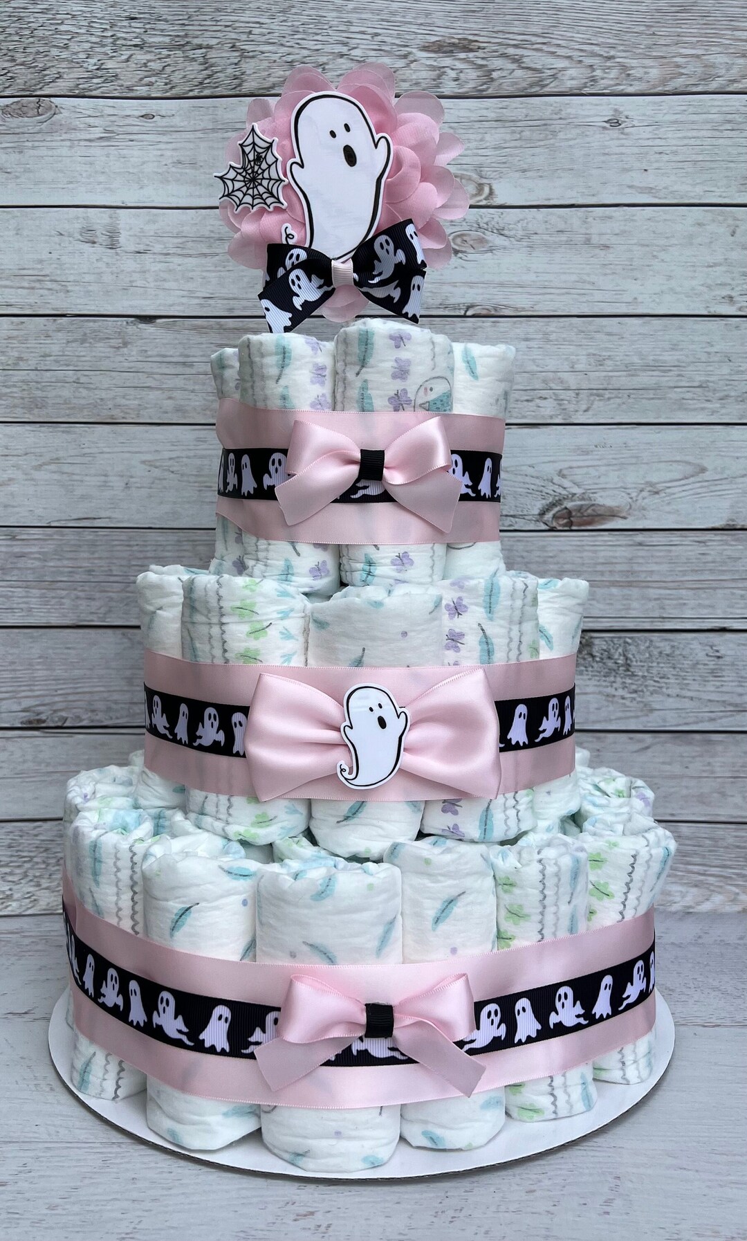 Ghost Diaper Cake Baby Shower ,diaper Cake Girl , Baby Shower Gift ...