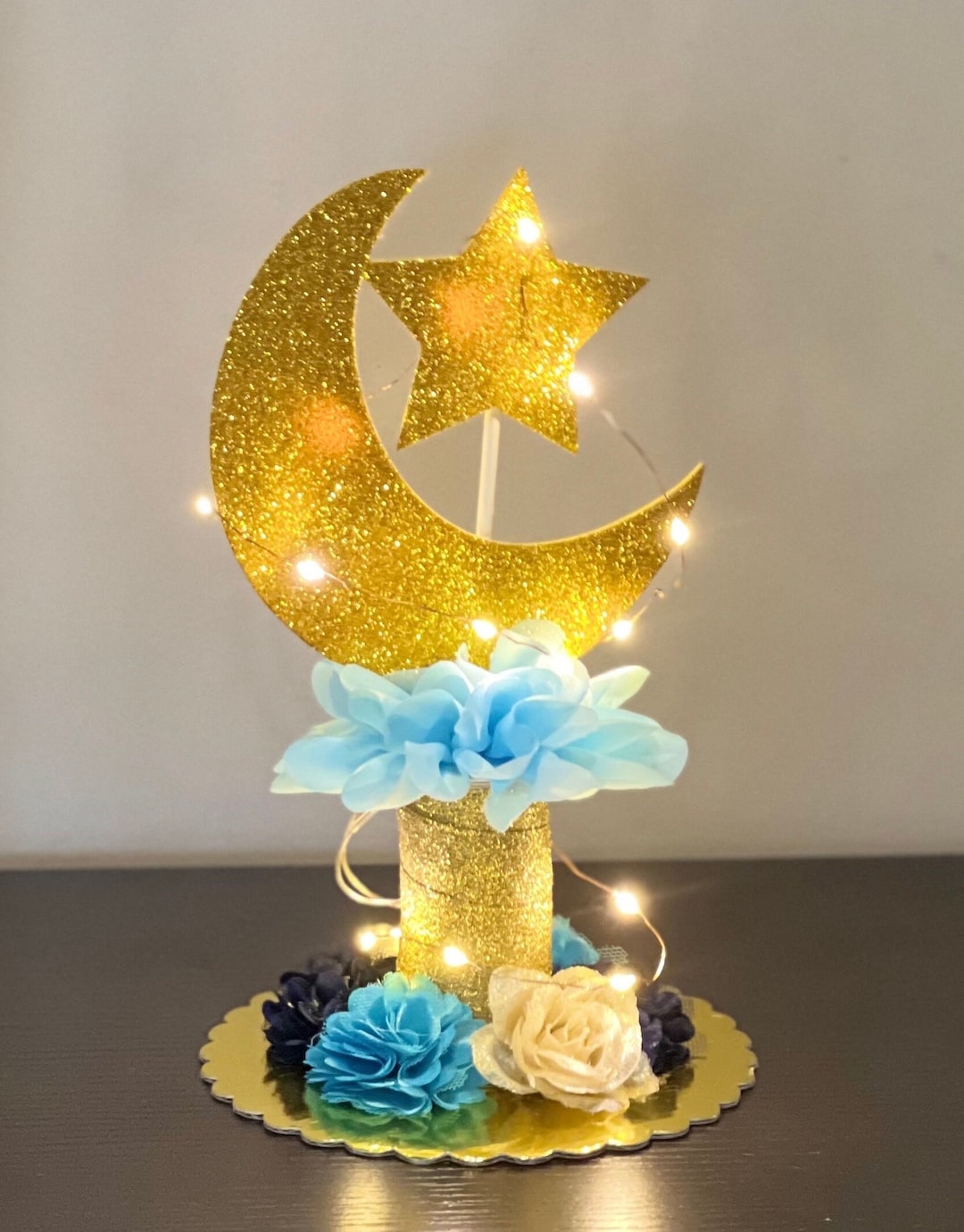 Moon and Star Baby Shower Centerpiece With LED Light Moon Baby Shower ...
