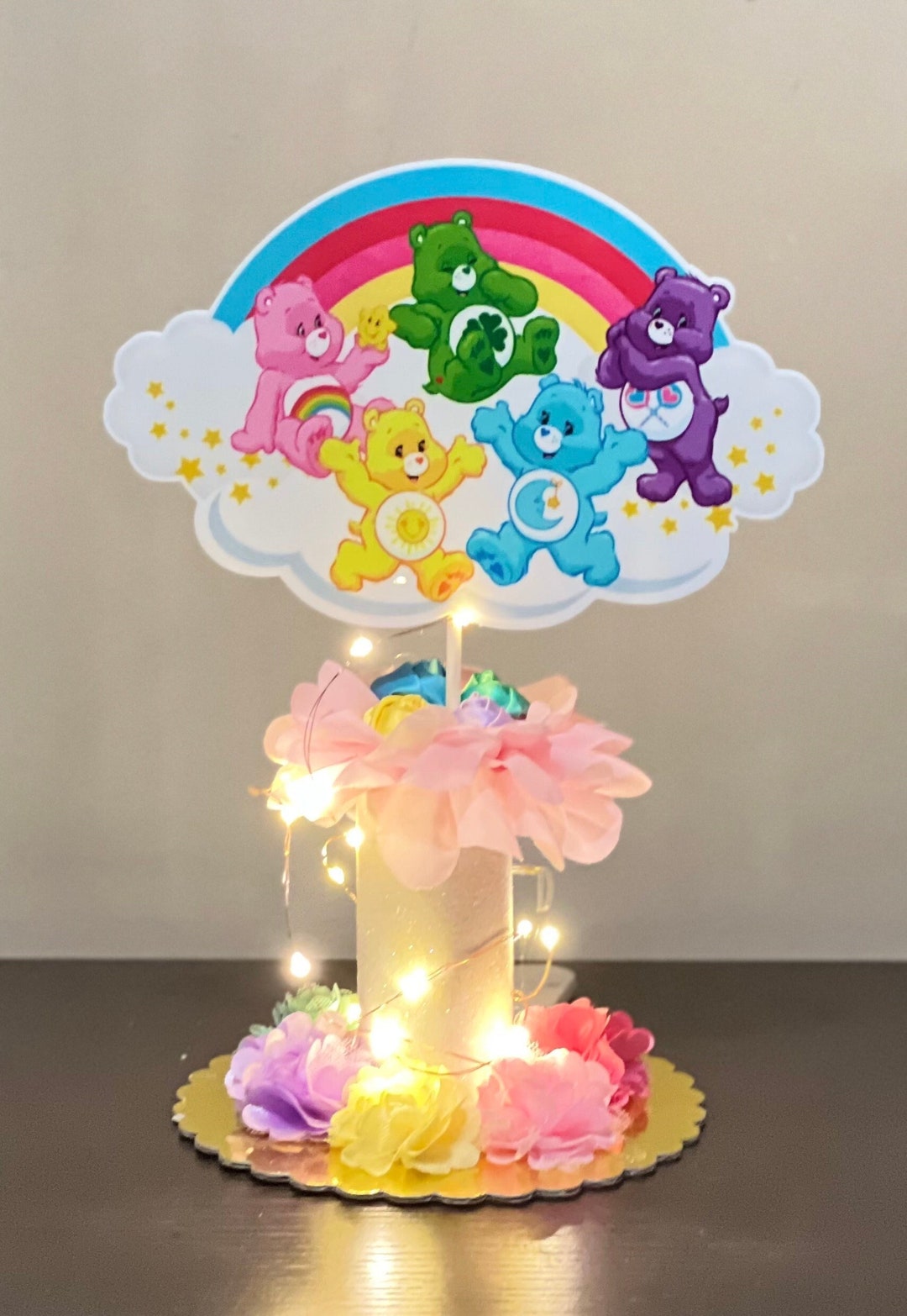 Care Bears Baby Shower Centerpiece With LED Light Care Bears Birthday ...