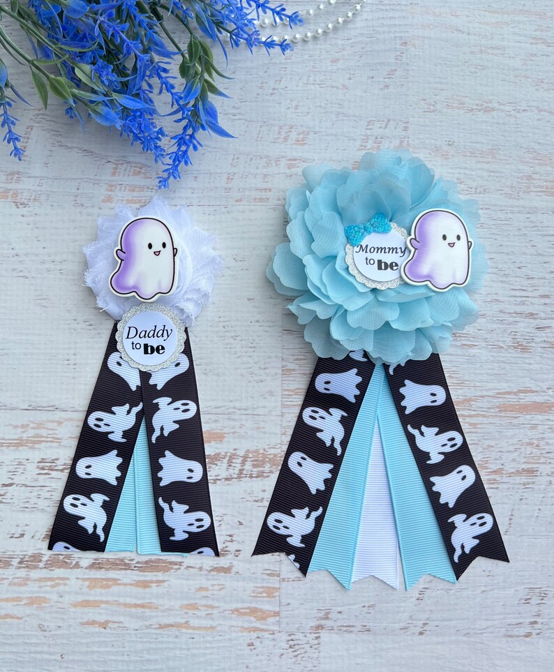 Blue Ghost Baby Shower Corsage ghost Baby Shower Pin - Etsy