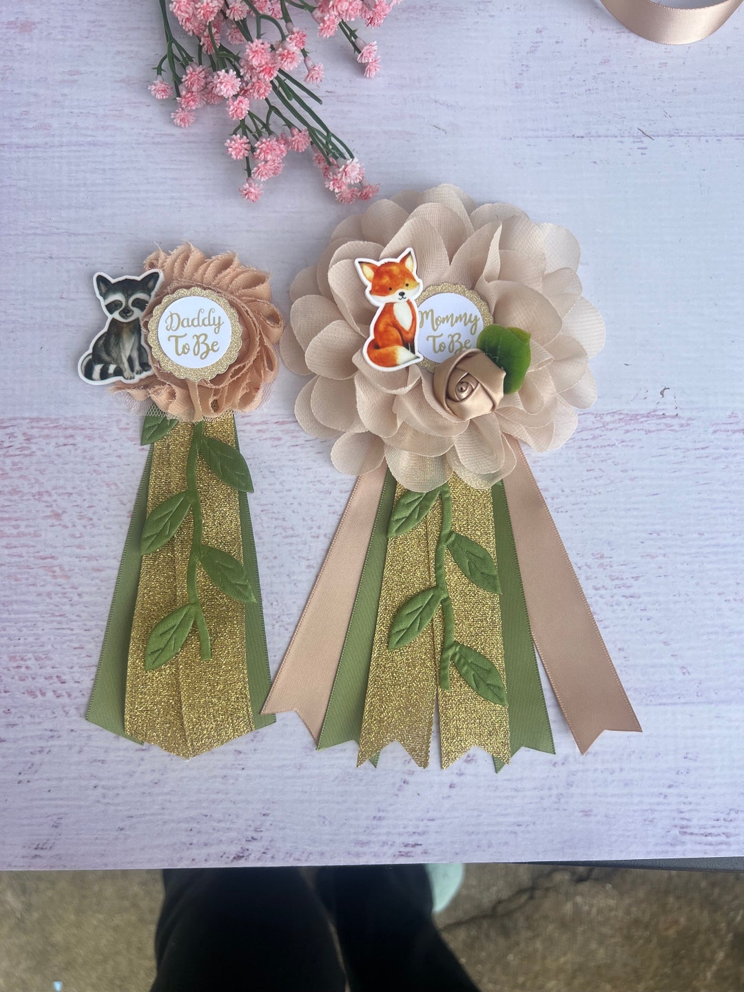Woodland Baby Shower Corsage Woodland Baby Shower Pin Mommy to Be Pin ...
