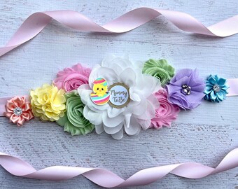 Pastel Rainbow Baby Shower Sash ,pastel Rainbow Maternity Sash ,mommy ...