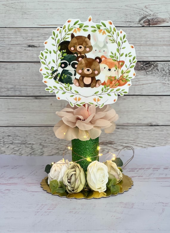 Enchanted Forest Baby Shower Centerpiece Rustic Woodland Baby Shower