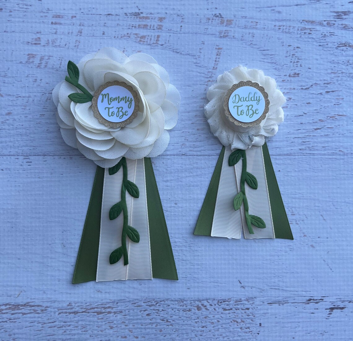 Greenery Theme Baby Shower Corsage Pin greenery Corsage Pin - Etsy