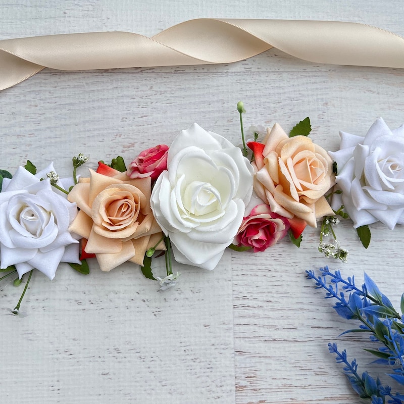 Floral Bridal Sash - Etsy