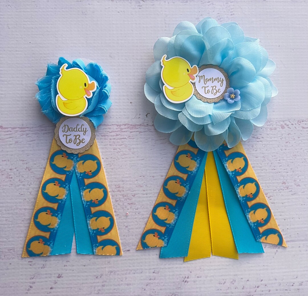 Rubber Ducky Baby Shower Corsage ,mommy Ribbon, Mommy to Be Pin, Ducky ...